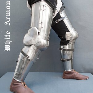 Leg Combat Armor Set , Plate Legs, Cuisses With Poleyns and Greaves SCA ...