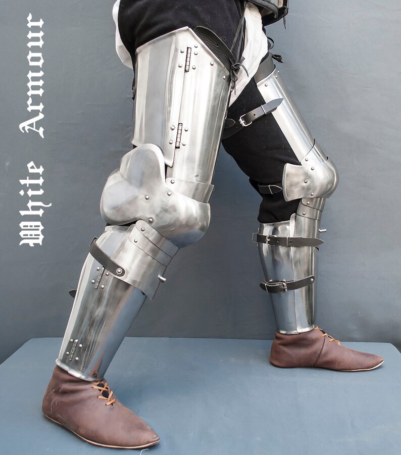 Leg combat armor set plate legs cuisses with poleyns and | Etsy