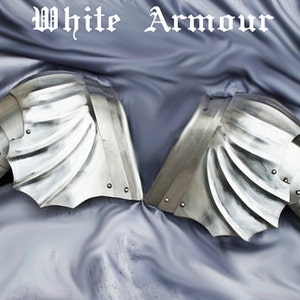 Gothic Winged Pauldrons SCA LARP Sca Pauldrons Larp Pauldrons Steel ...