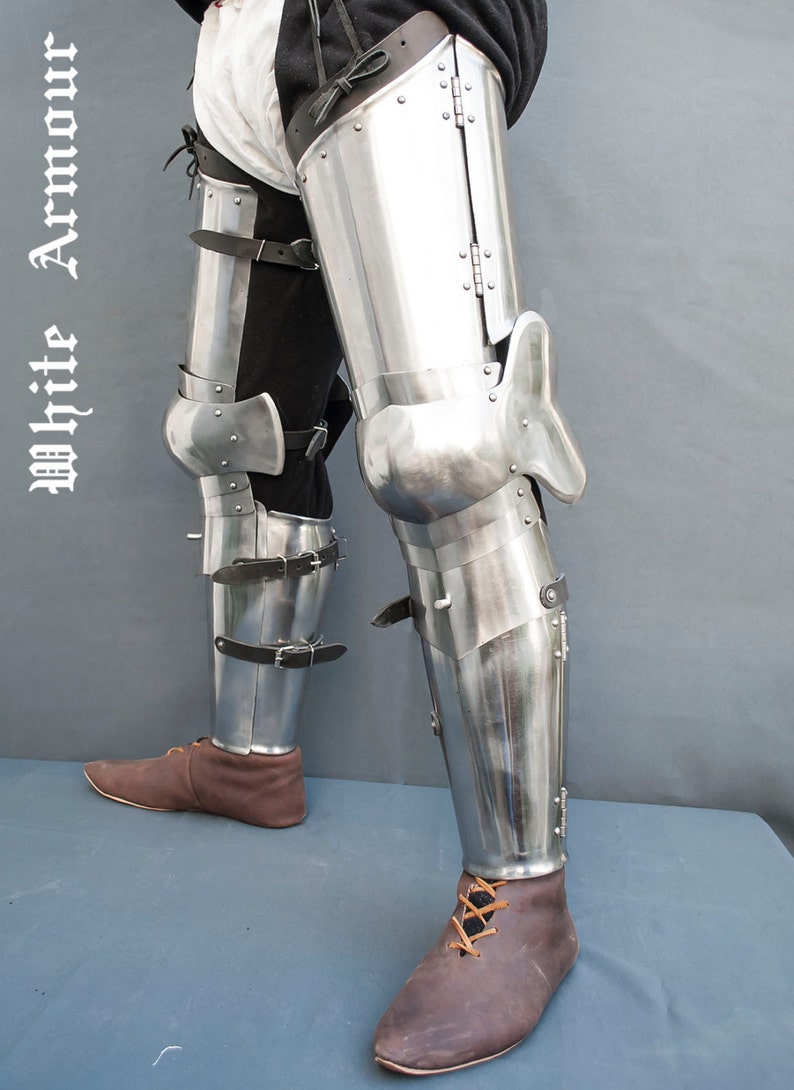 Leg Combat Armor Set , Plate Legs, Cuisses With Poleyns and Greaves SCA ...