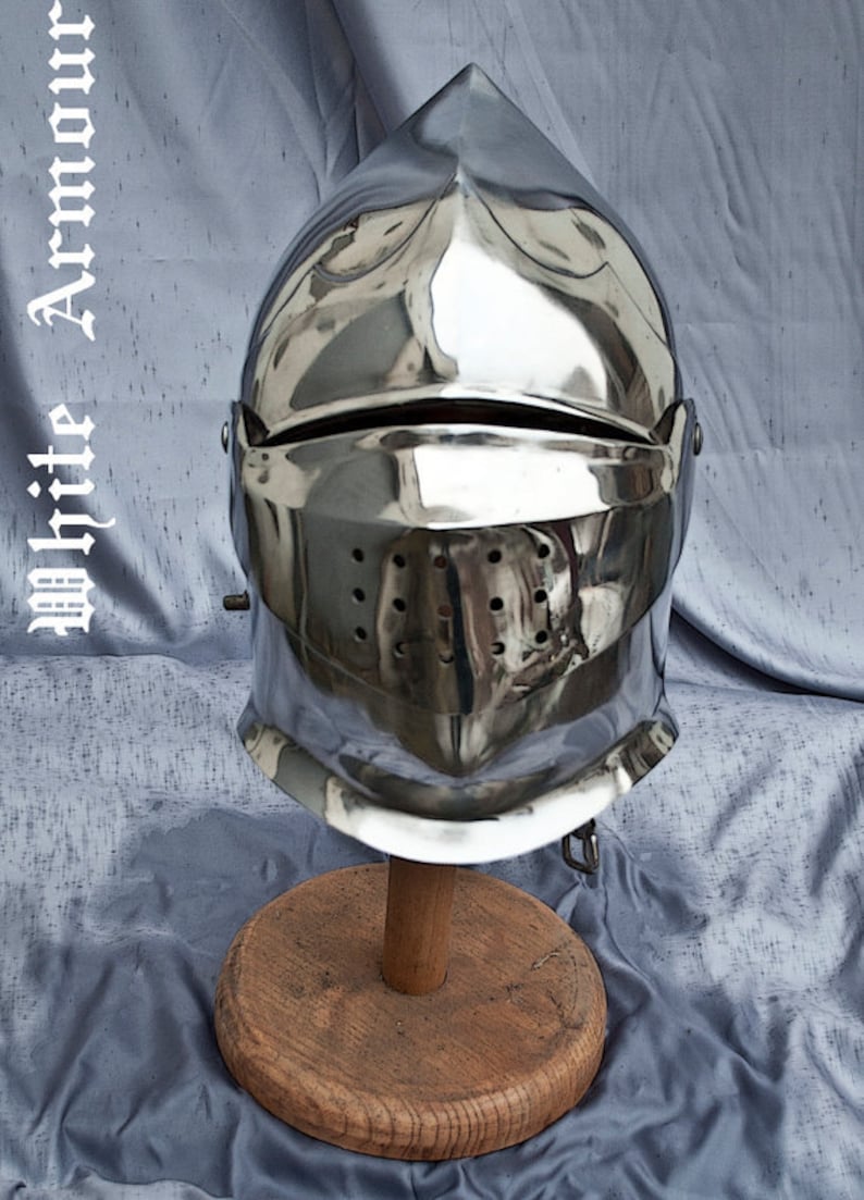 Armet closed helmet SCA LARP fantasy helmet medieval helmet | Etsy