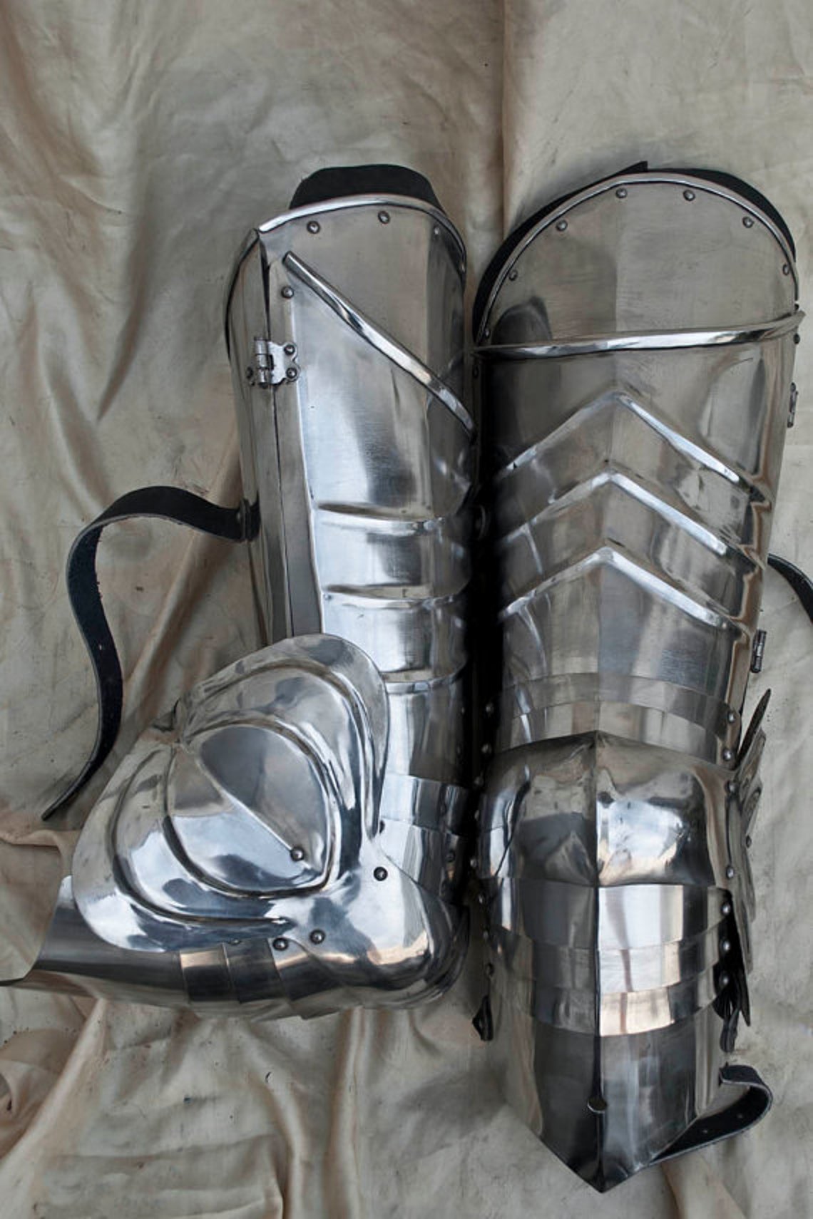 SCA Combat Leg Armor, Plate Legs, Cuisses With Poleyns - Etsy
