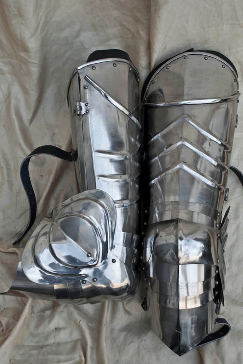 SCA combat leg armor plate legs cuisses with poleyns | Etsy