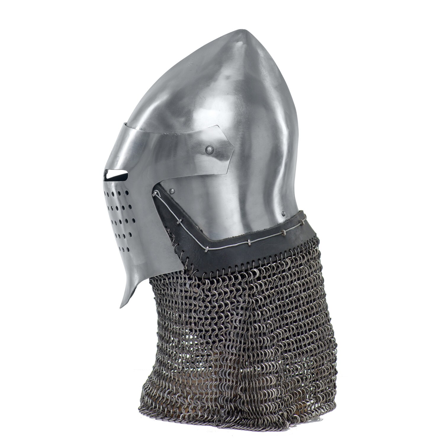 Combat Helmet Closed Bacinet SCA LARP Medieval Helmet SCA Helmet Larp ...