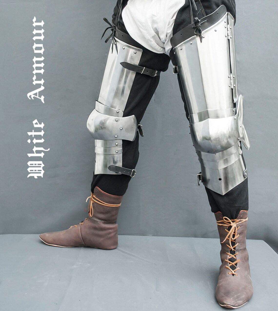 SCA combat leg armor plate legs cuisses with poleyns | Etsy