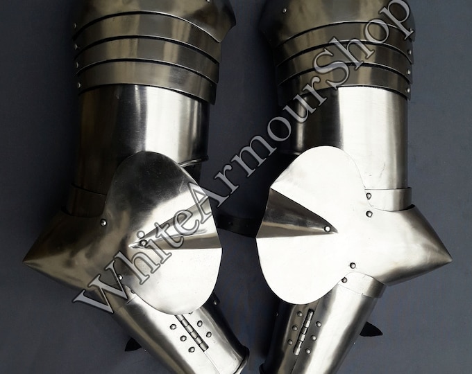 Plate Arms "agincourt" SCA LARP Buhurt Medieval Reenactment Arm Armor ...
