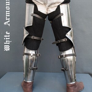 Leg Combat Armor Set , Plate Legs, Cuisses With Poleyns and Greaves SCA ...