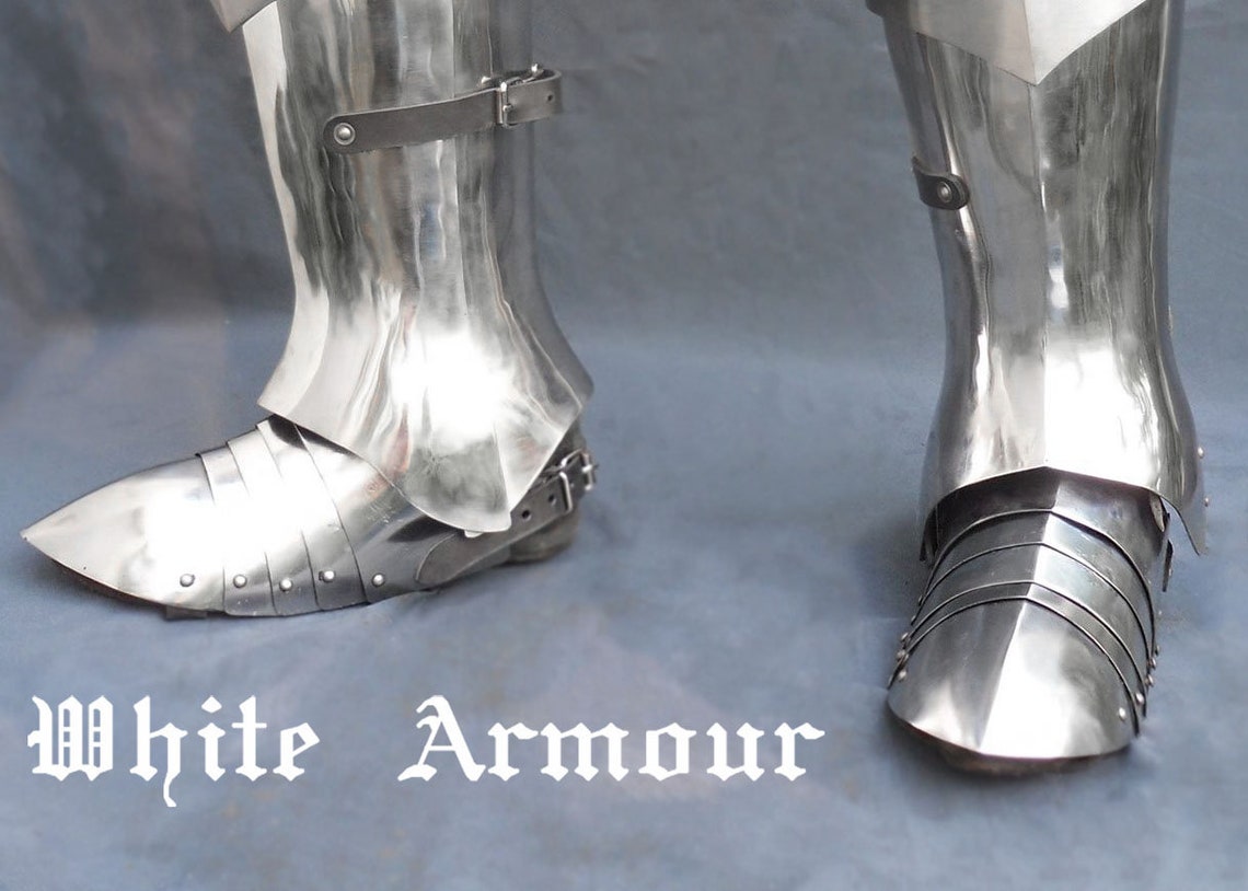 The simple sabatons SCA larp armor fantasy steel protection | Etsy
