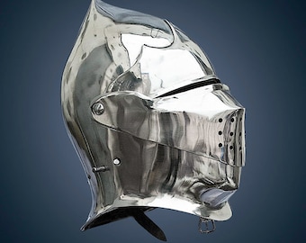 Italian Armet Helmet SCA LARP Fantasy Helmet Knight Armor Helm Medieval ...
