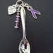 Spoonie - Purple Ribbon Spoon Keychain - Awareness Lupus/fibromyalgia ...