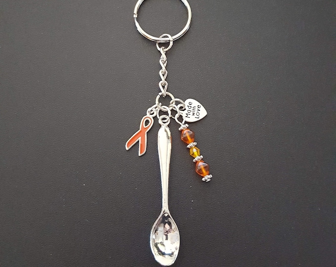 Spoonie - Purple Ribbon Spoon Keychain - Awareness Lupus/fibromyalgia ...