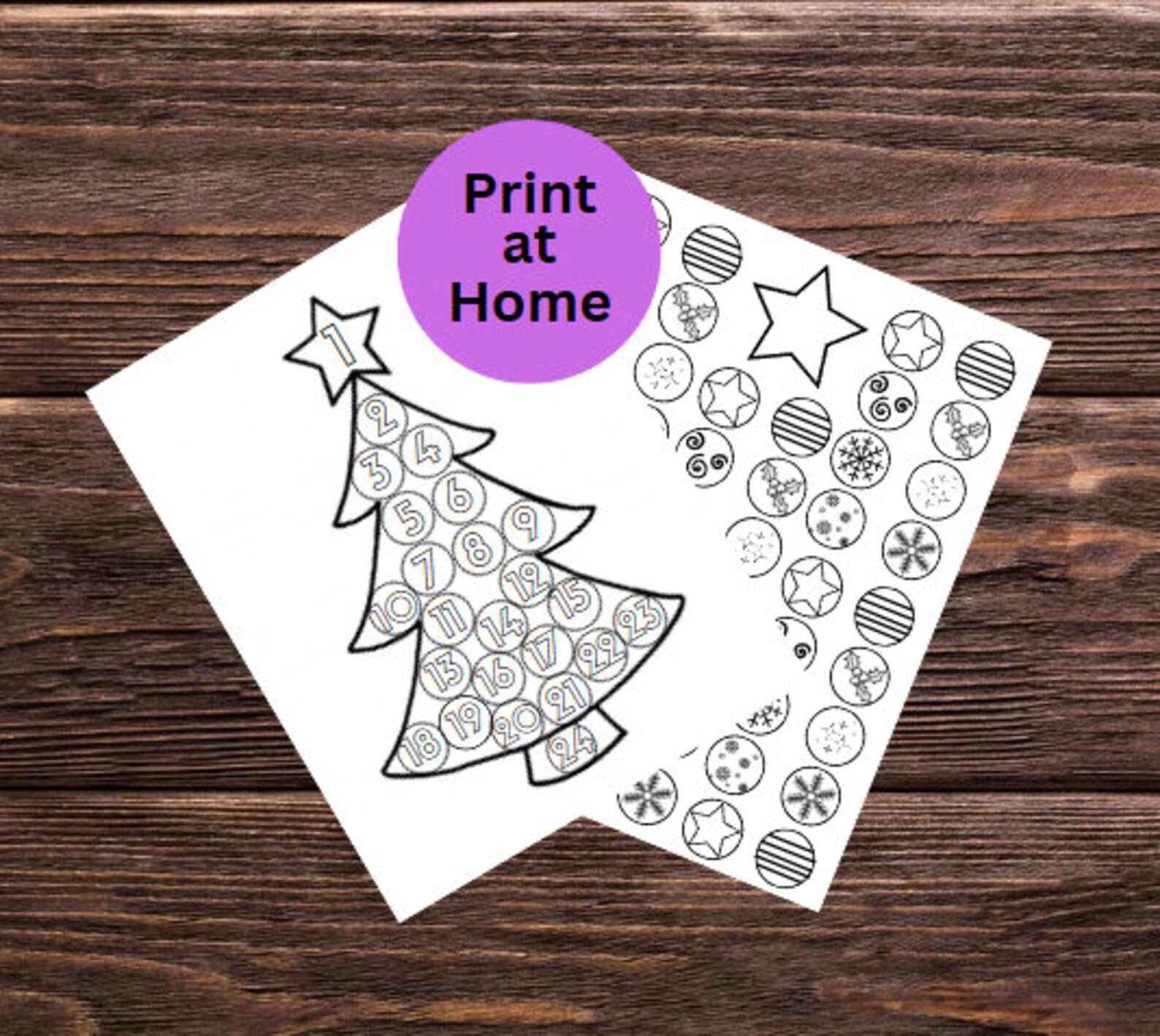 Coloring Christmas Tree Countdown, Christmas Countdown Printable, Santa ...