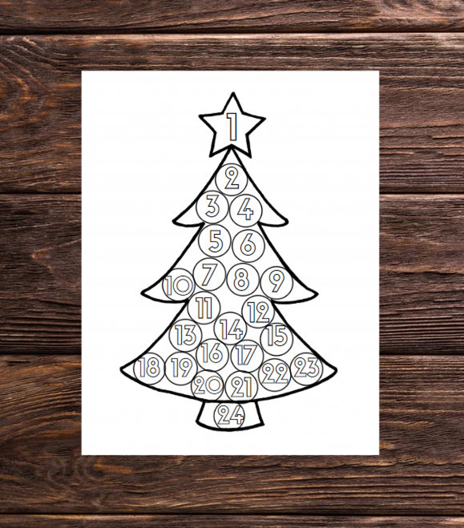 Coloring Christmas Tree Countdown, Christmas Countdown Printable, Santa ...