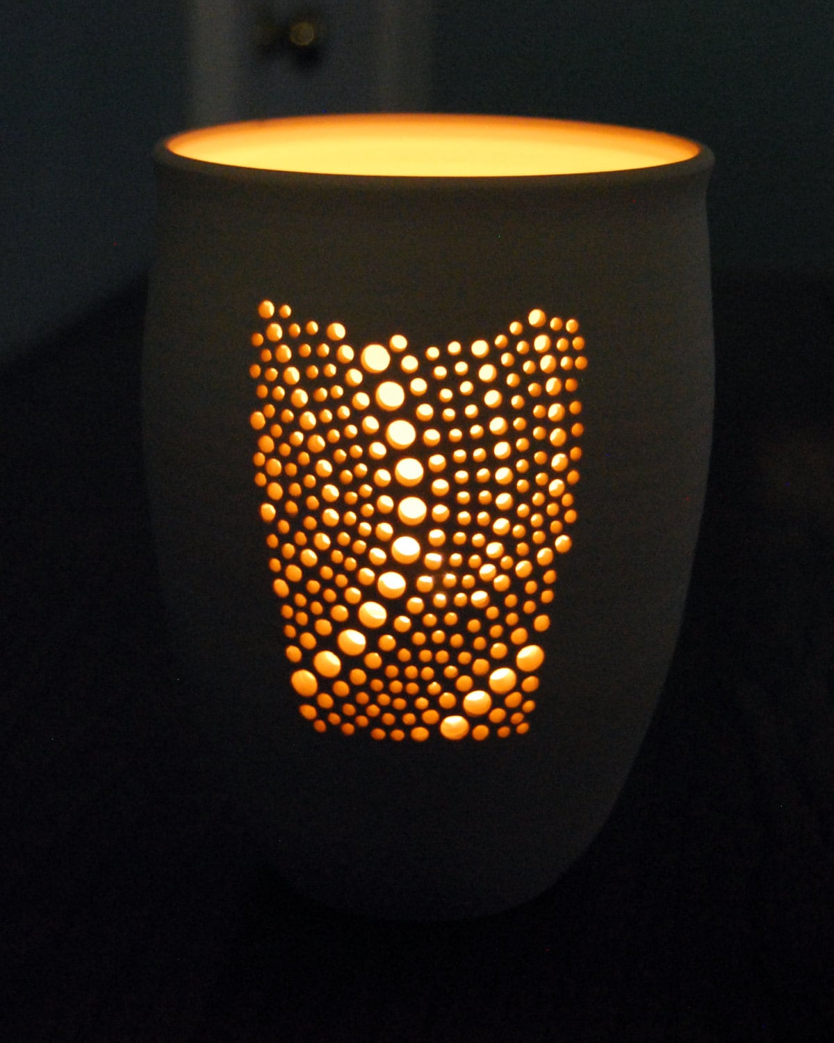 Ceramic Luminary, Votive Candle Holder, Clay Lantern, Pottery (L15) - Etsy