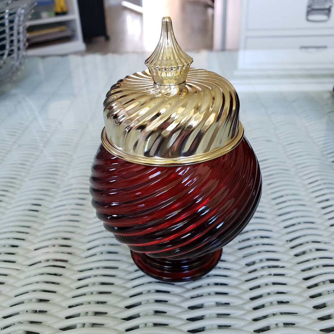 Avon Vintage, Scent of Roses Decanter Cologne Gelee, 6 Oz, Cranberry ...