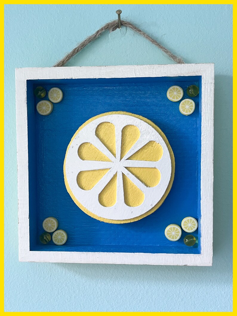 Lemon Slice Shadow Box Wall Hanging - Etsy