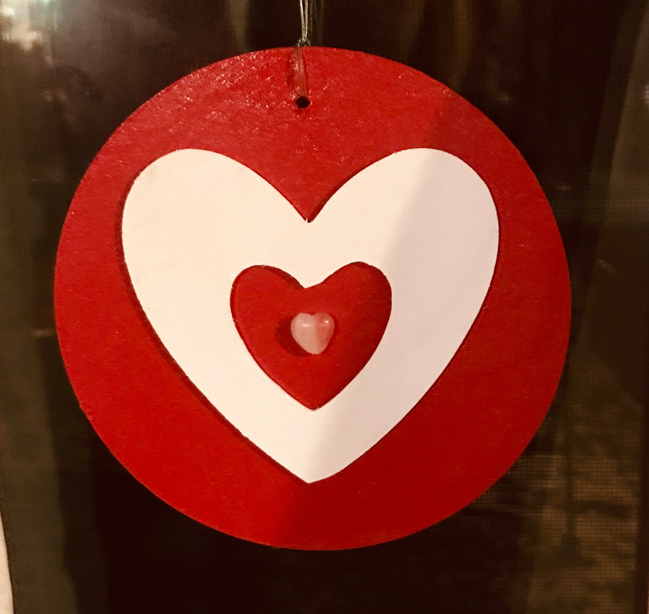 Valentine Heart Ornament/window Decoration - Etsy