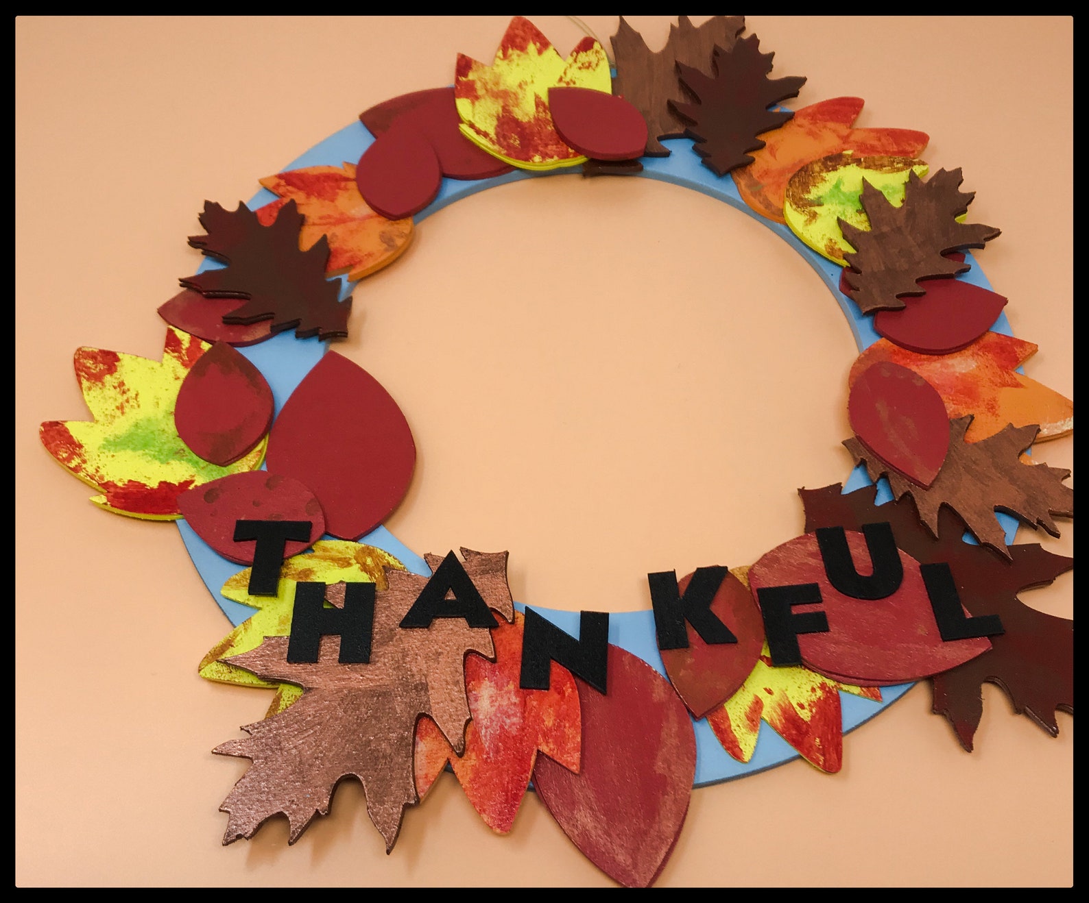 Thankful Wooden Thanksgiving Wreath - Etsy