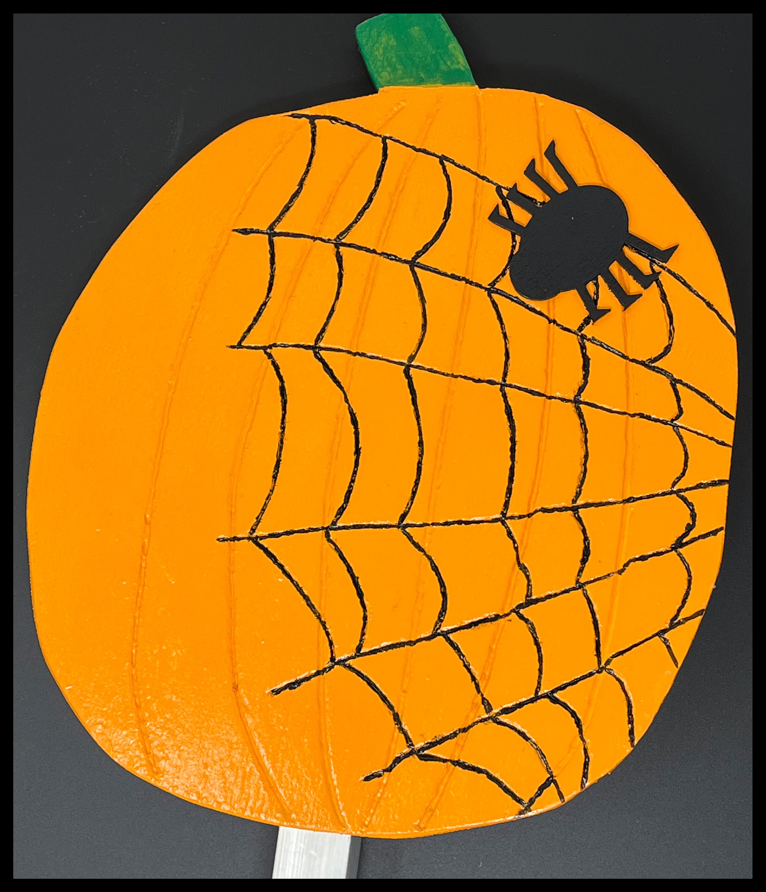 Halloween Pumpkin Yard Art With Spider Web - Etsy