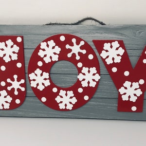 Christmas Joy Snowflake Sign/ Wall Hanging - Etsy