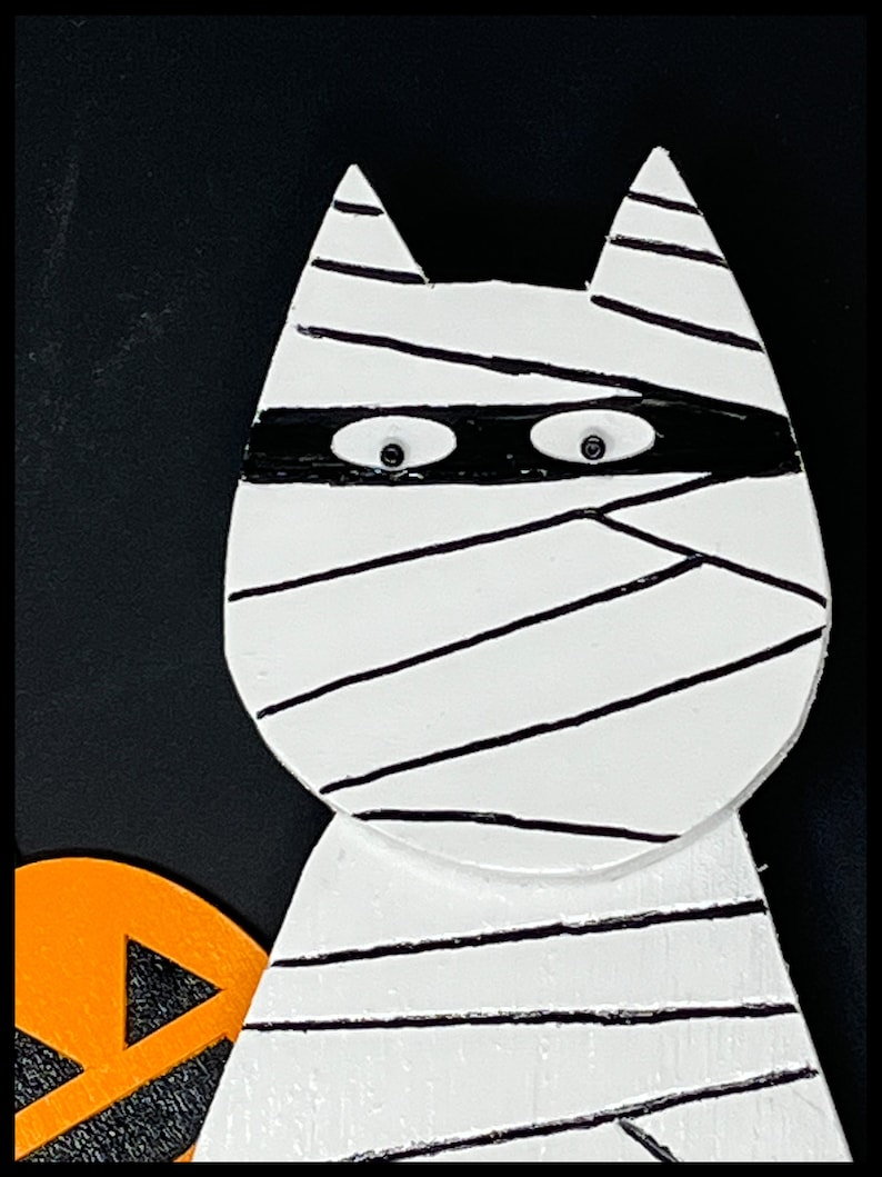 Halloween Mummy Cat Yard Art - Etsy