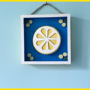 Lemon Slice Shadow Box Wall Hanging - Etsy