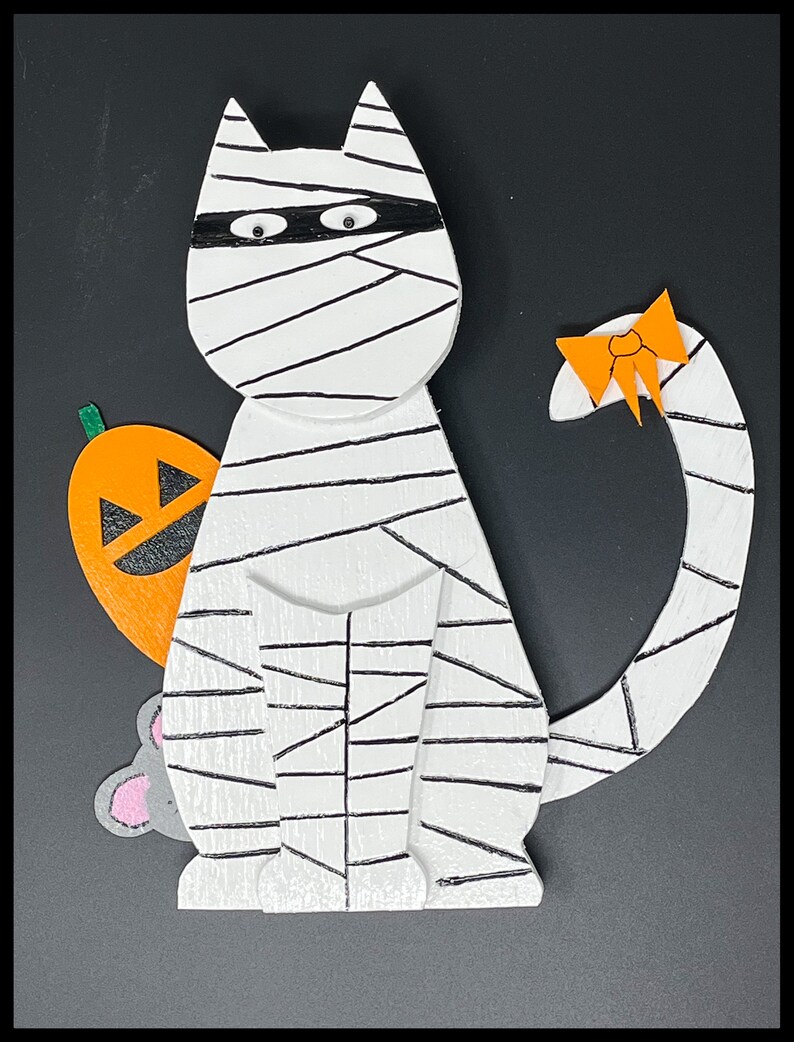 Halloween Mummy Cat Yard Art - Etsy