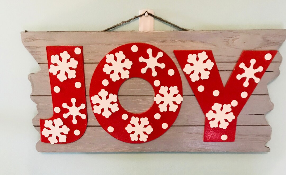 Christmas Joy Snowflake Sign/ Wall Hanging - Etsy