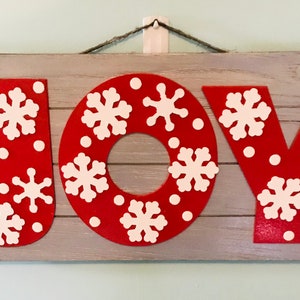 Christmas Joy Snowflake Sign/ Wall Hanging - Etsy