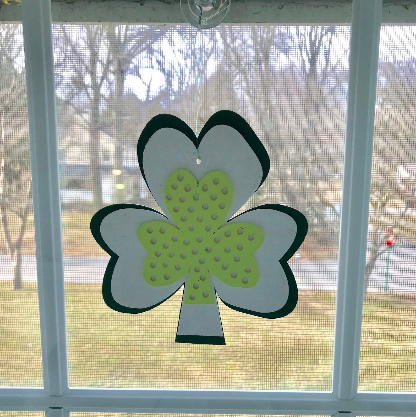 St. Patrick's Day Triple Shamrock Window Decoration - Etsy