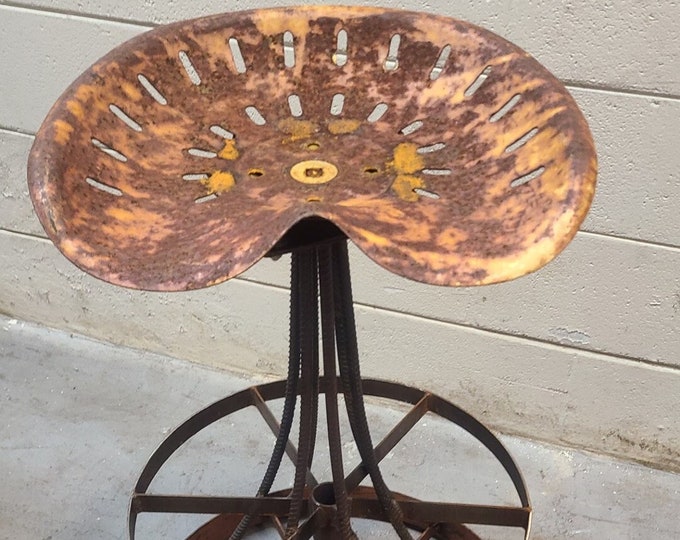 Rustic Farmhouse Tractor Seat Bar Stools Farm Equipment - Etsy