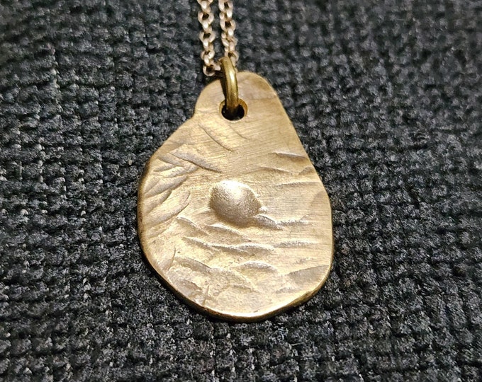 Blacksmith Forged Hammered Brass Pendant Necklace Charm Jewelry - Etsy