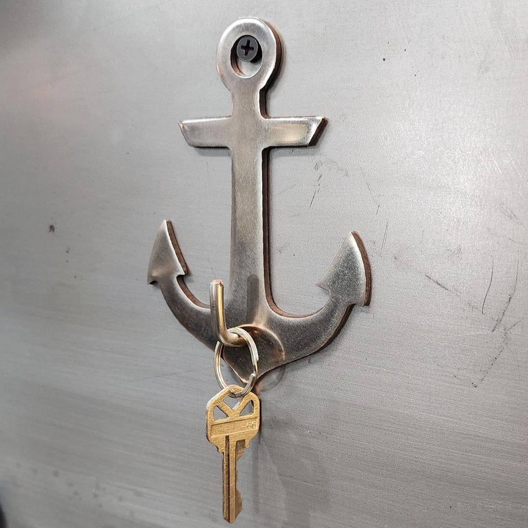 Nautical Ship Anchor Key Hanger Wall Hook Stainless Steel - Etsy