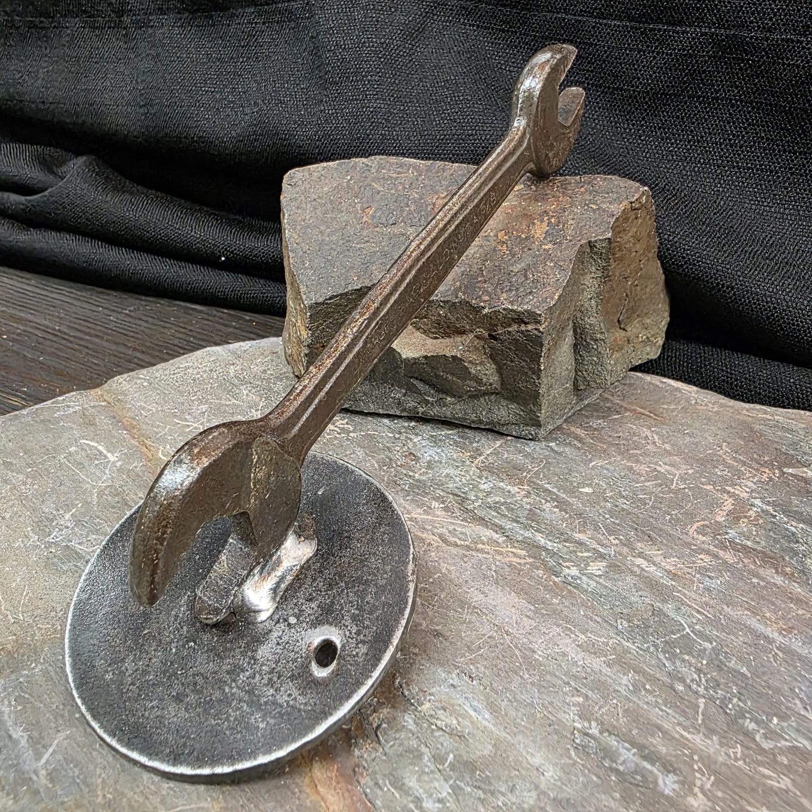 Repurposed Wrench Door Pull Handle | Industrial Rustic Metal Door ...