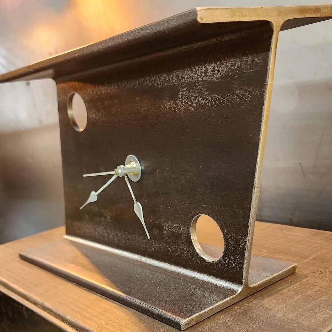 Steel I-beam Clock "the Engineer" - Etsy