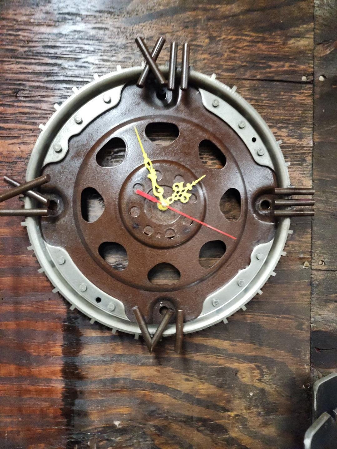 Flywheel Mechanic's Steampunk Clock Repurposed Car Parts - Etsy