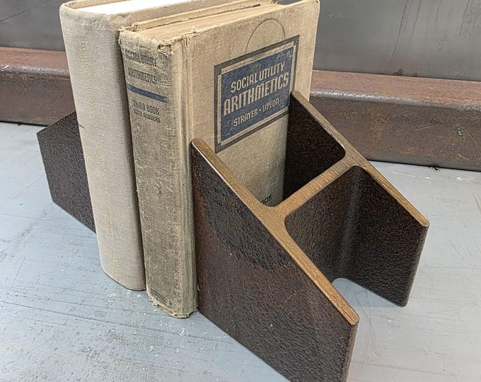 Rustic Industrial Steel I-beam Bookends - Etsy