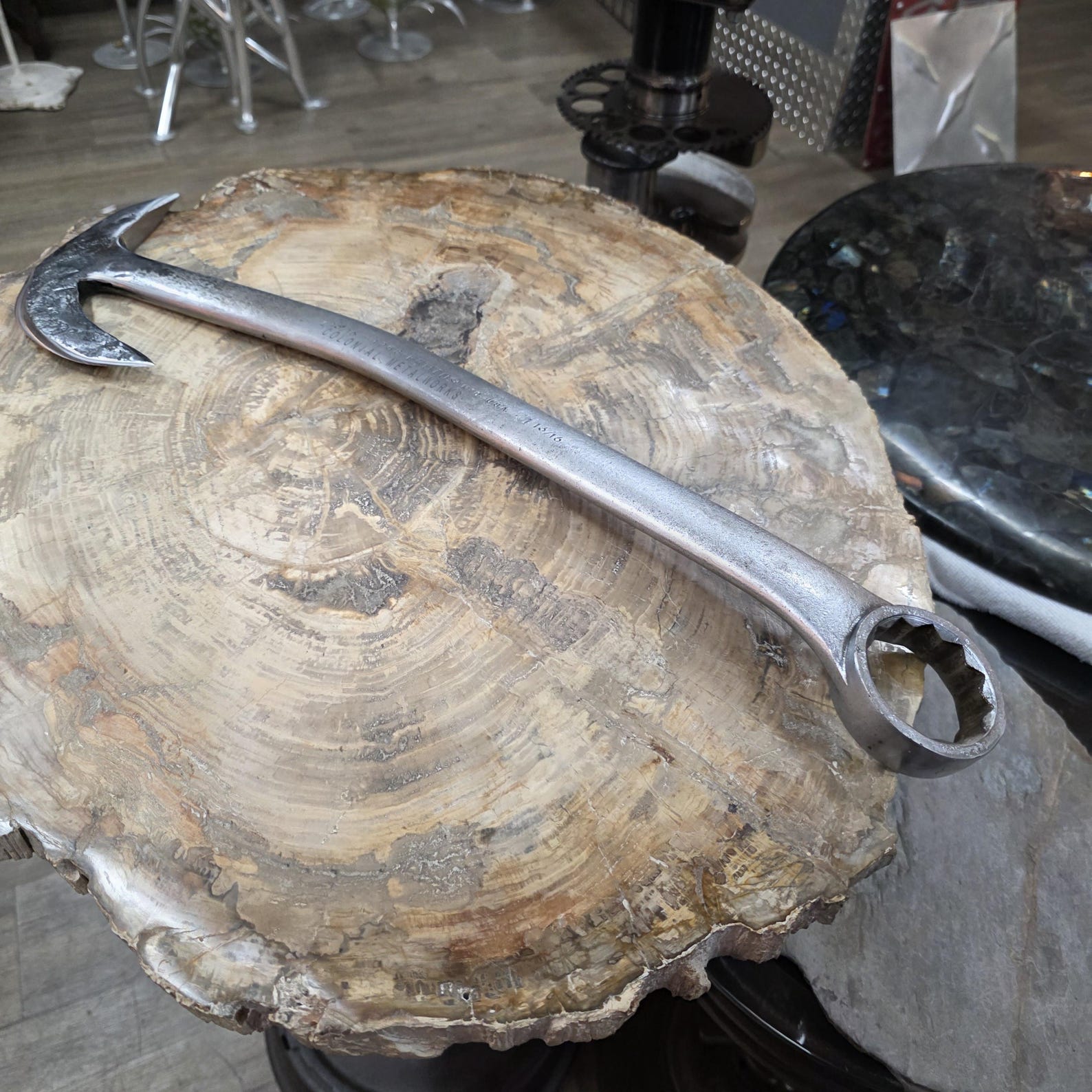 Hand Forged Wrench Axe Hatchet | Repurposed Box End Tool | Handmade ...