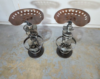 Crankshaft Automotive Parts Shop Bar Stool Barstool Seat Repurposed - Etsy