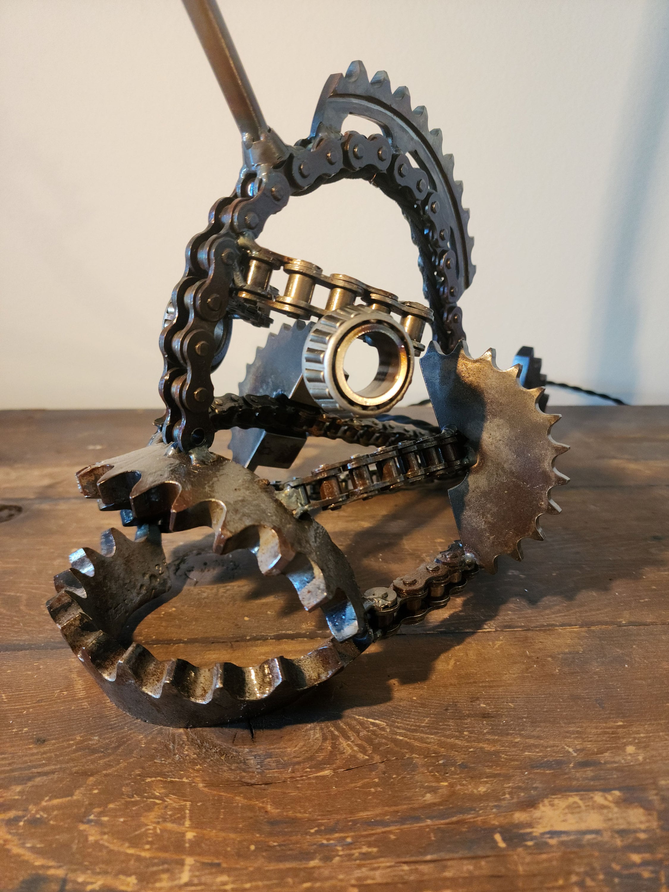 Angler Fish Chain Art Metal Sculpture Desk Lamp - Etsy