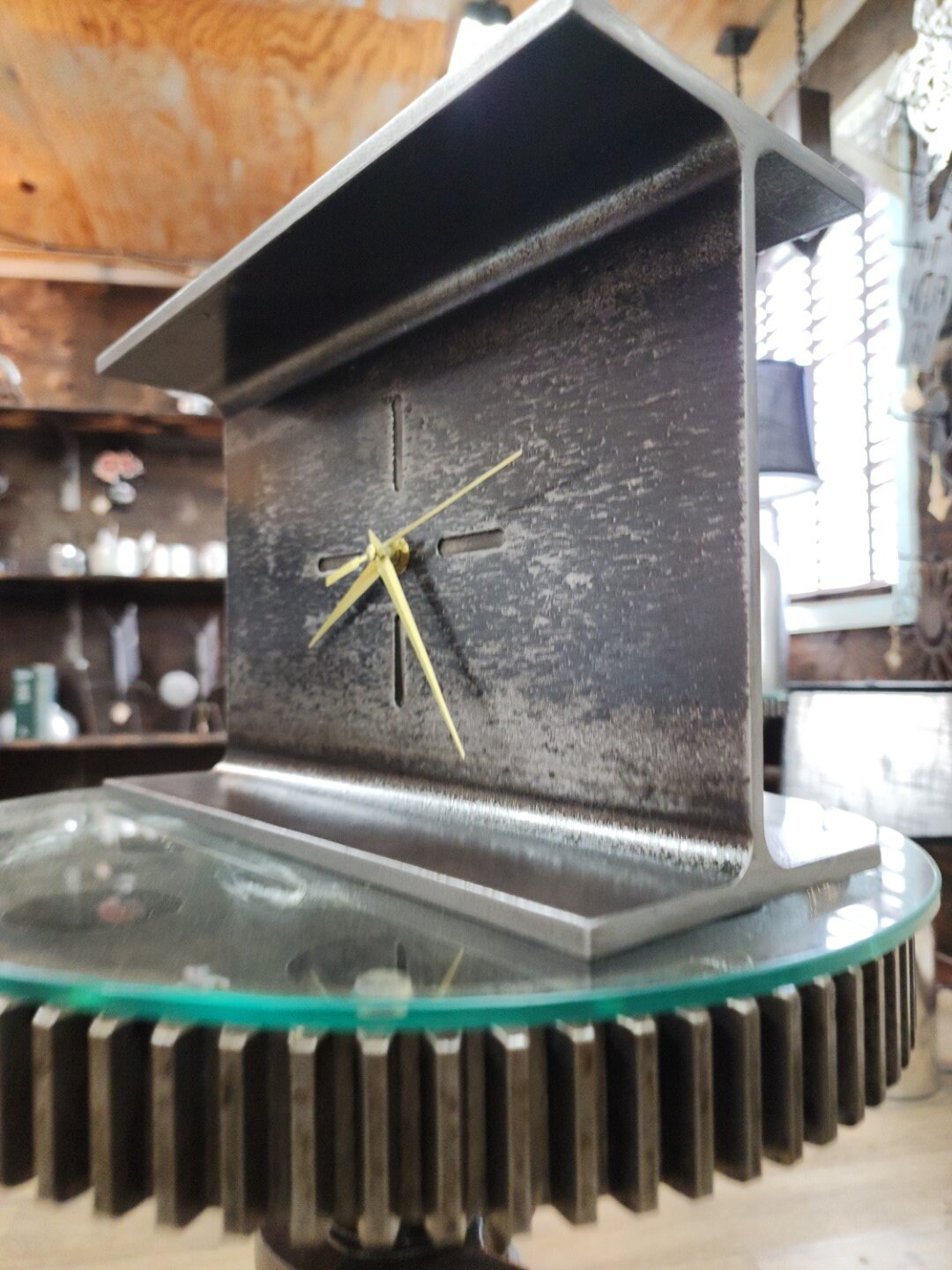 I-beam Clock Mid-century Iron Steel Industrial - Etsy