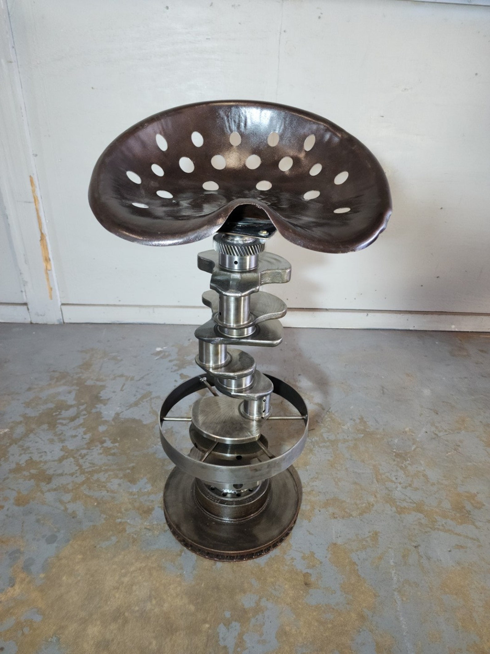 Crankshaft Automotive Parts Shop Bar Stool Barstool Seat Repurposed - Etsy