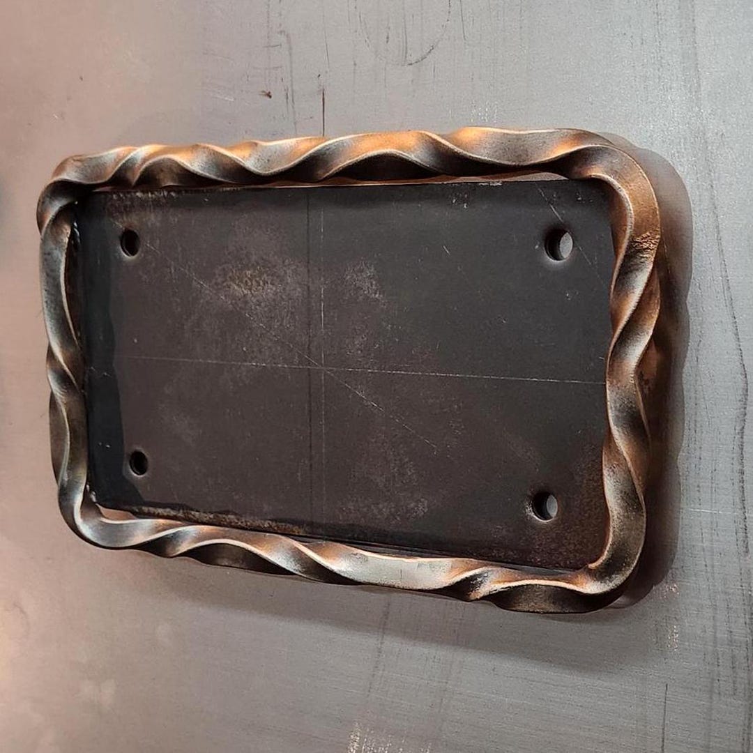 Forged Iron & Steel Custom Motorcycle License Plate Frame - Etsy