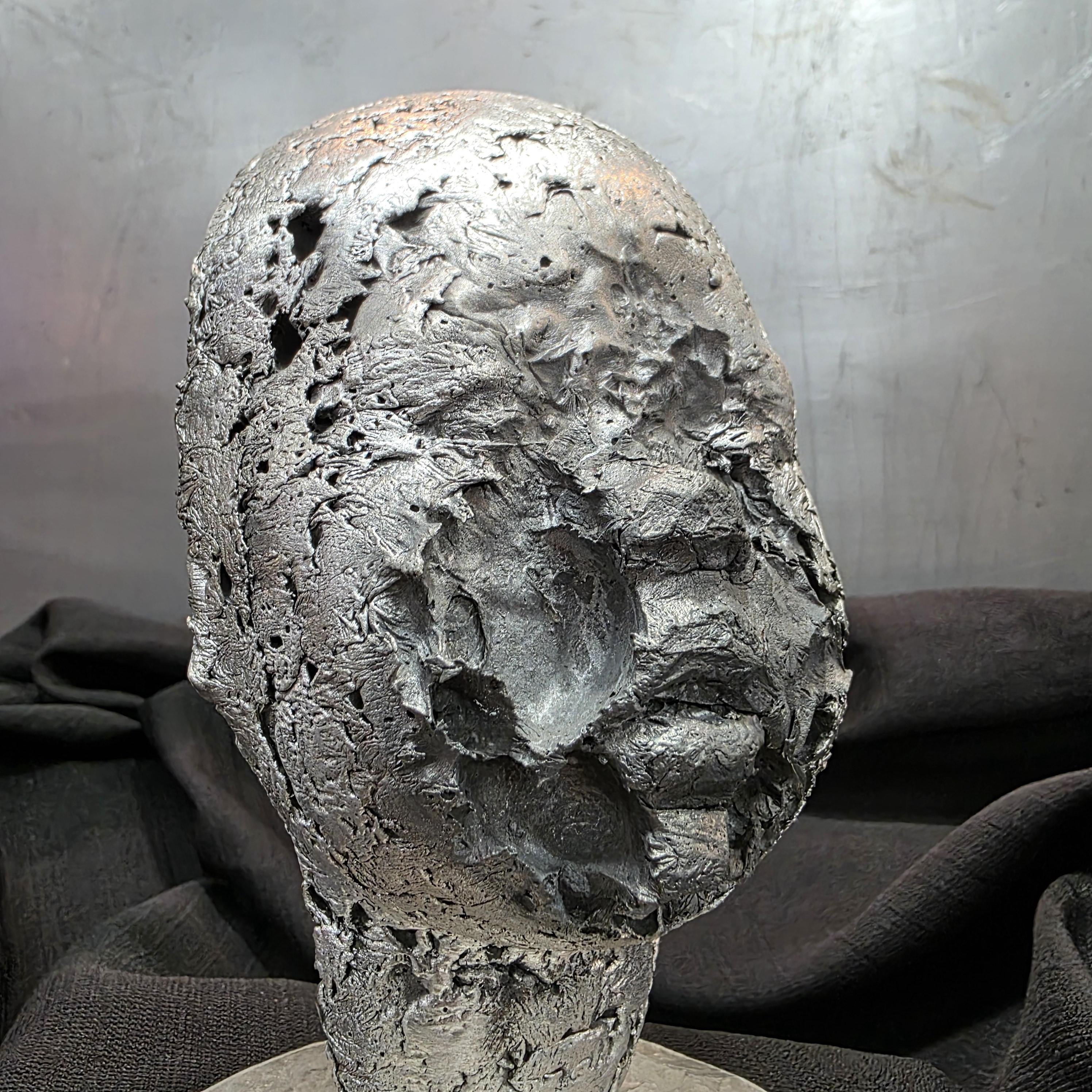 Doll Face Metal Sculpture Art 'decaying Life' Molten Aluminum - Etsy