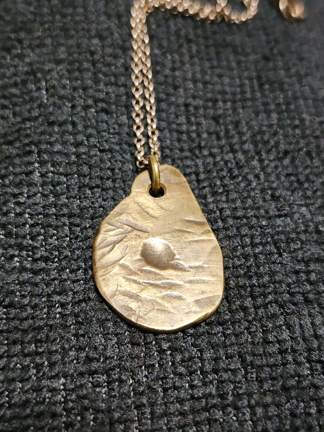 Blacksmith Forged Hammered Brass Pendant Necklace Charm Jewelry - Etsy