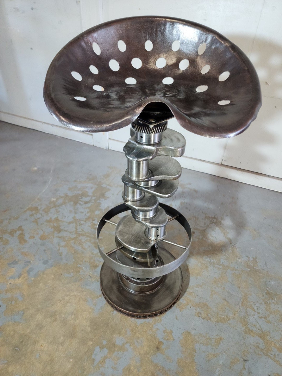 Crankshaft Automotive Parts Shop Bar Stool Barstool Seat Repurposed - Etsy