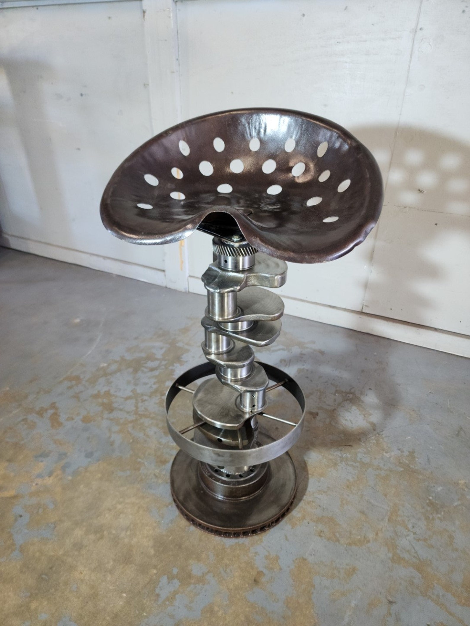 Crankshaft Automotive Parts Shop Bar Stool Barstool Seat Repurposed - Etsy
