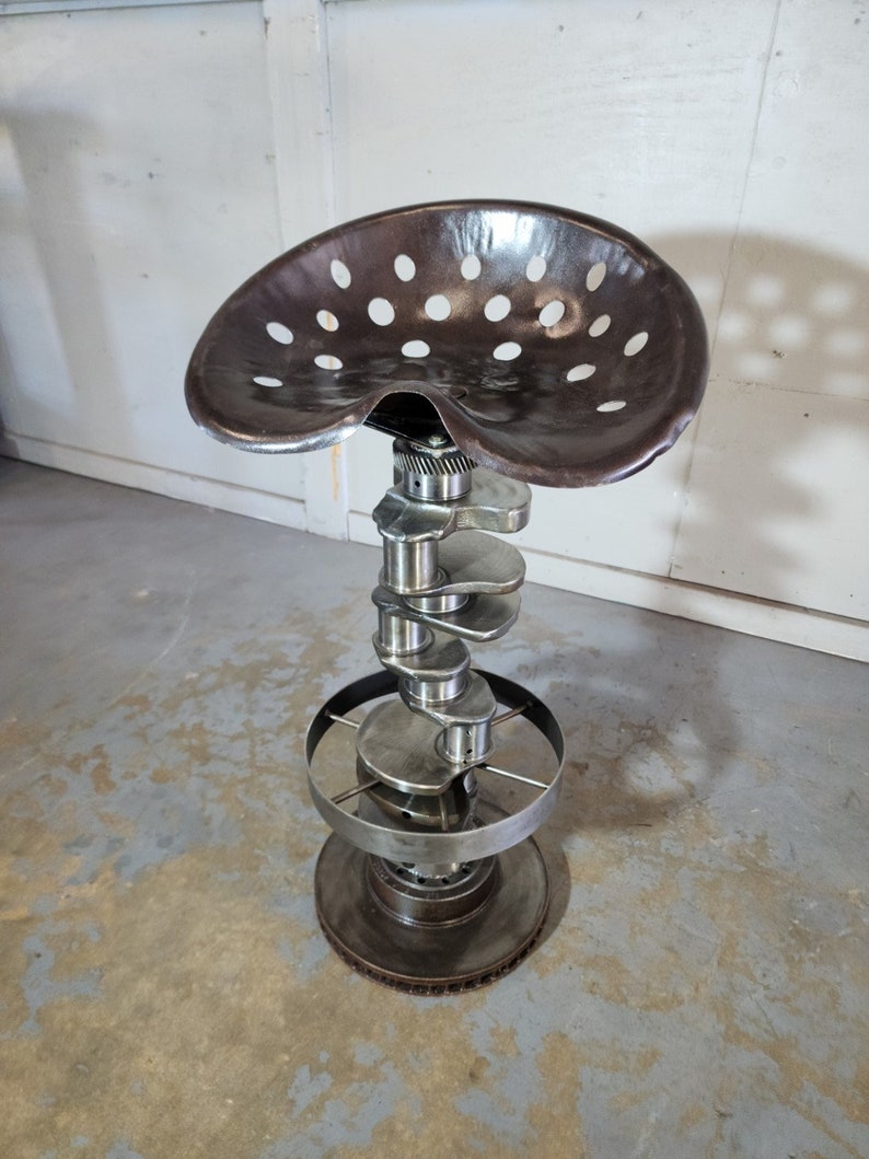 Crankshaft Automotive Parts Shop Bar Stool Barstool Seat Repurposed - Etsy