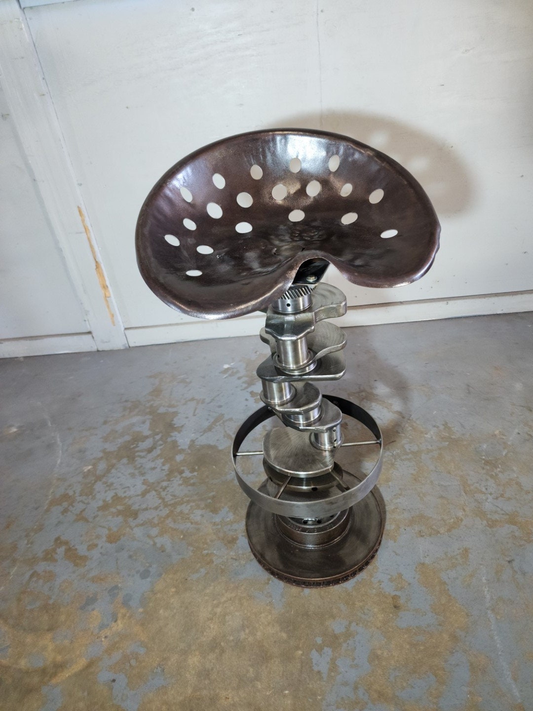 Crankshaft Automotive Parts Shop Bar Stool Barstool Seat Repurposed - Etsy
