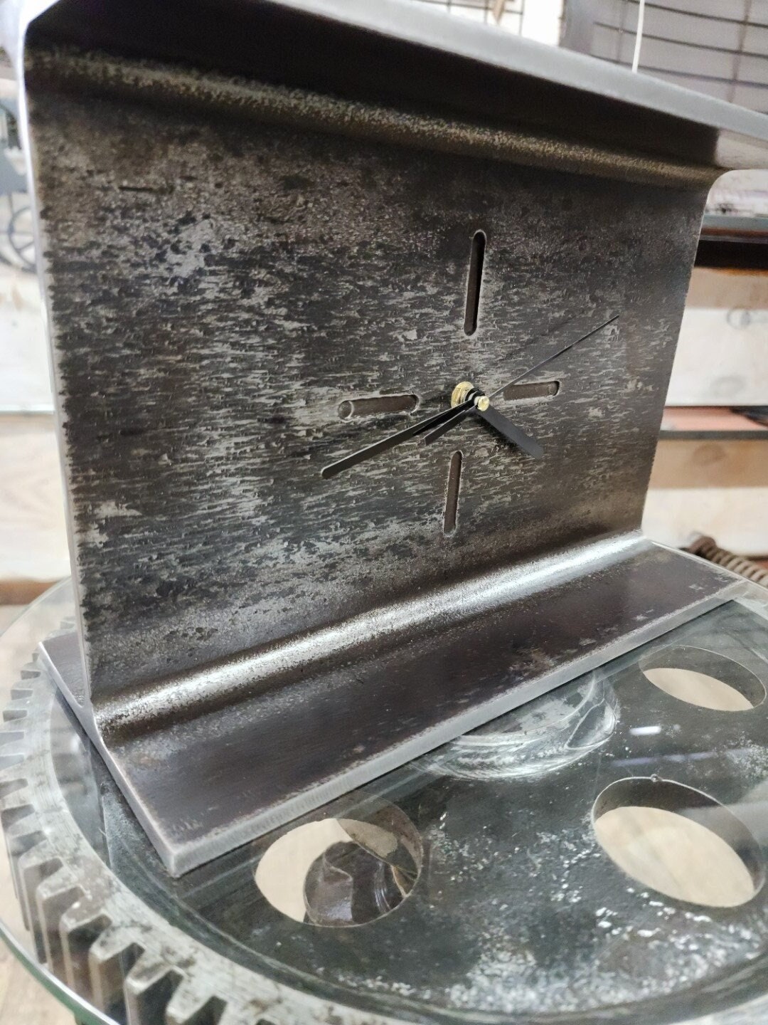 I-beam Clock Mid-century Iron Steel Industrial - Etsy